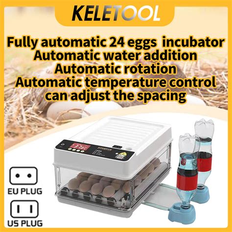 24 Digital Egg Incubator Poultry Hatcher Machine Egg Turner Lcd Display