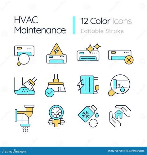 Ductwork Inspection Blue Gradient Concept Icon Stock Illustration 312618622