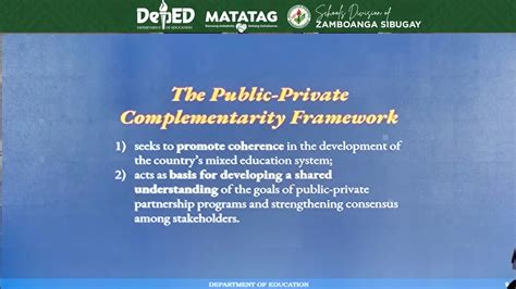 Launching Of Public And Private Education Complementarity Framework