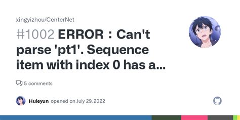 ERRORCan T Parse Pt1 Sequence Item With Index 0 Has A Wrong Type