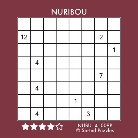 Nuribou [nubu 4 009p] Sorted Puzzles