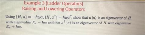 Solved Raising And Lowering Operators Using