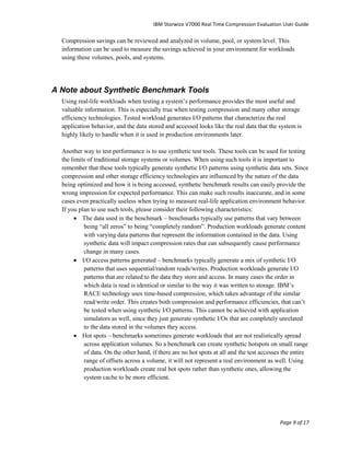 IBM Real Time Compression Evaluation User Guide For IBM Storwize V And SAN Volume Controller