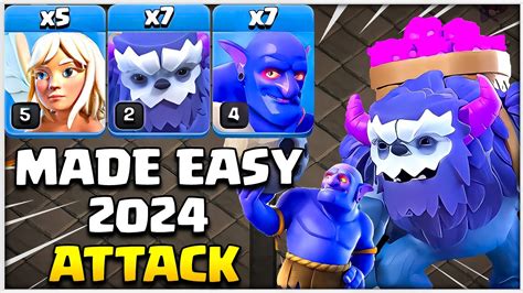 Th12 Yeti Bowler Attack Strategy With Healer Best Th12 2024 Attack In