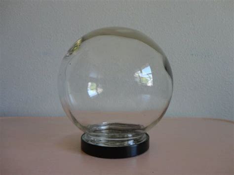 Vintage Glass Globe Jar With Metal Lid Etsy Glass Globe Globe Glass