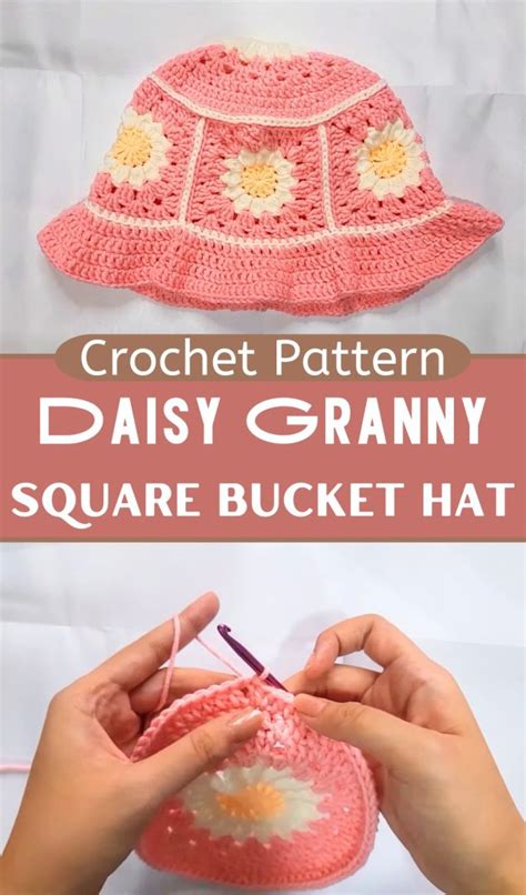 Colorful Crochet Granny Square Bucket Hat Patterns Yours Patterns