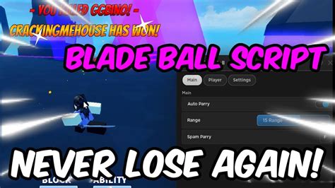 Roblox Blade Ball Script Autowin Works All The Time YouTube