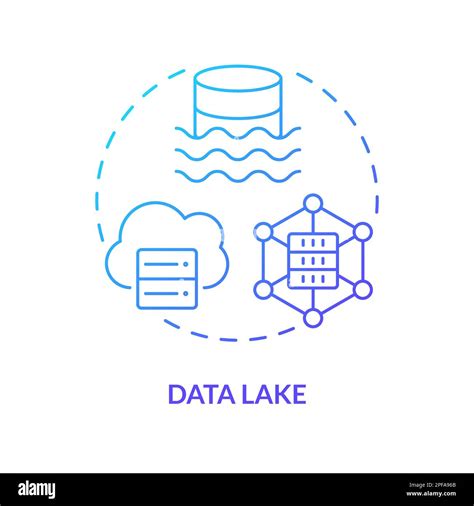 Data Lake Blue Gradient Concept Icon Stock Vector Image And Art Alamy