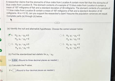 solved calculate the p value round of four decimal places