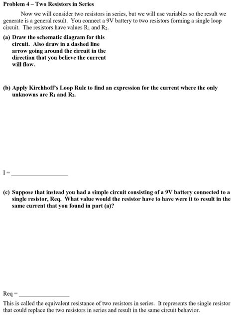 Solved Problem Two Resistors In Series Now We Will Chegg Com