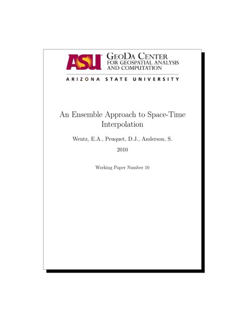 Pdf An Ensemble Approach To Space Time Interpolation