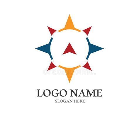 Compass Logo And Symbol With Vector Concept Illustration Template Stock