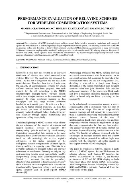 Pdf Performance Evaluation Of Relaying Schemes For Wireless Communication Systems