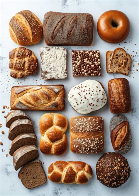 Gluten Free Bread And Pastries Assortment On A White Surface Catering