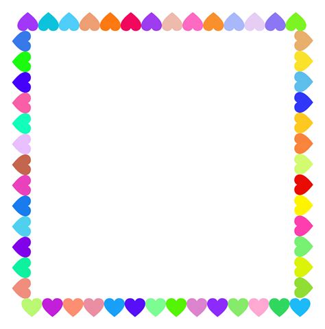 Download Prismatic Hearts Frame Svg Freepngimg