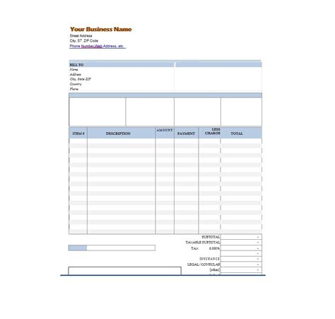 Billing Statement Templates Medical Legal Itemized MORE