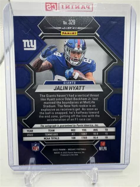 2023 PANINI MOSAICO Calcio Jalin Hyatt Argento Prizm Rookie Auto SP