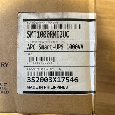New APC Smart UPS VA LCD VA Wit APC Smart Philippines Made In Hemel Hempstead