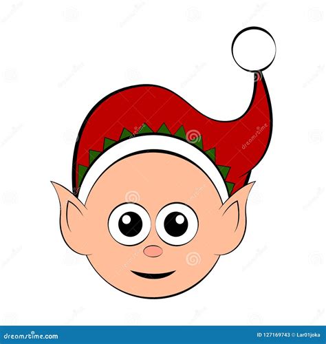 Christmas Cute Elf Avatar Stock Vector Illustration Of T 127169743