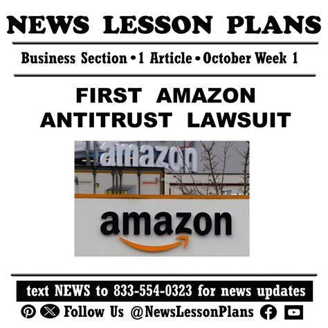 Current Events Lesson Plan Amazons First Antitrust Lawsuit News