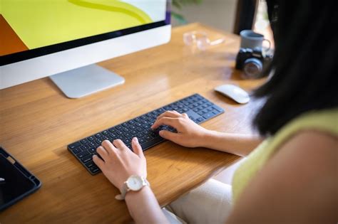 premium photo graphic designer working on digital tablet and computer
