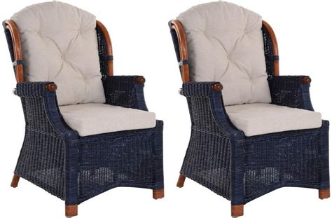 Krines Home Relaxsessel 2er Set Klassischer Rattansessel Lesesessel