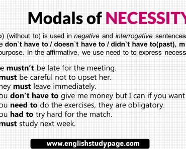 Modals Archives English Study Page