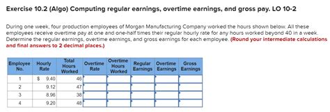 Solved Exercise Algo Computing Regular Earnings Chegg