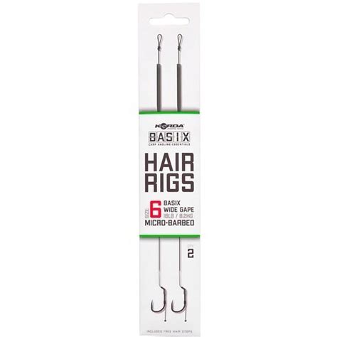 Przypon Karpiowy Z Zadziorem Korda Basix Hair Rigs Wide Gape 18 Lb R 6