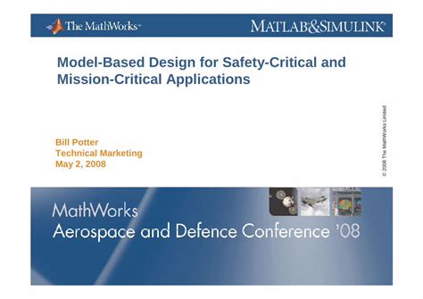 Pdf Model Based Design For Safety Critical And Mission €¦ · Safety