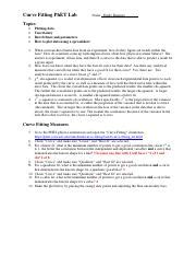 Understanding Curve Fitting In Data Analysis Course Hero