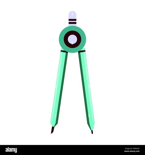 Compass Geometric Tool Symbol Isolated Stock Vector Image And Art Alamy