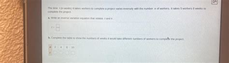 Solved The Variables X And Y Vary Inversely And Y5 Won X2