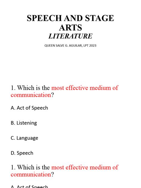 Speech And Stage Arts Awards Prose Pdf Narration Plot Narrative