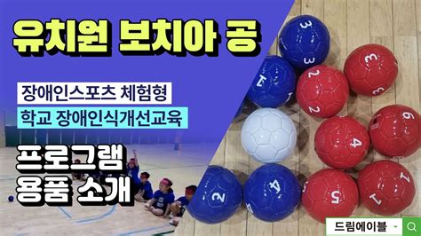 유치원 보치아 공 소개ㅣ장애인스포츠 체험형 학교 장애인식개선 교육프로그램 용품 안내 Youtube