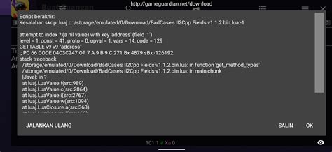BadCase S Il2Cpp Fields LUA Scripts GameGuardian
