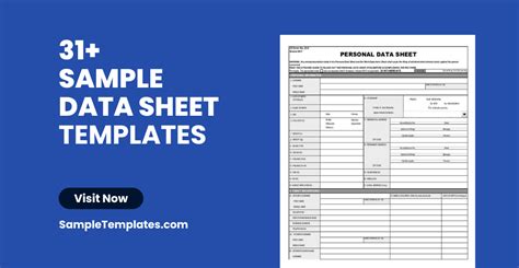 FREE Data Sheet Templates In MS Word PDF