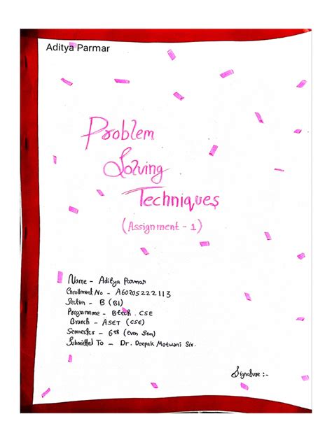 Pst Assignment 1 Aditya Parmar Pdf