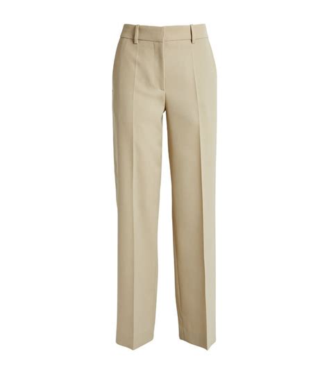 THE ROW Wool Bremy Tailored Trousers Beige Editorialist