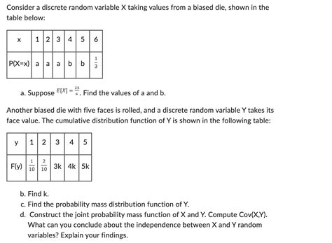 solved consider a discrete random variable x ﻿taking values