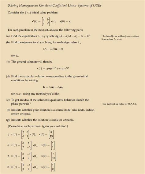Solved Solving Homogeneous Constant Coefficient Linear