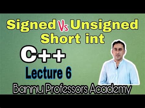 Signed vs Unsigned short int C/C++ in urdu - YouTube