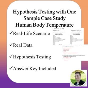Hypothesis Testing With One Sample Case Study Unit 7 TPT
