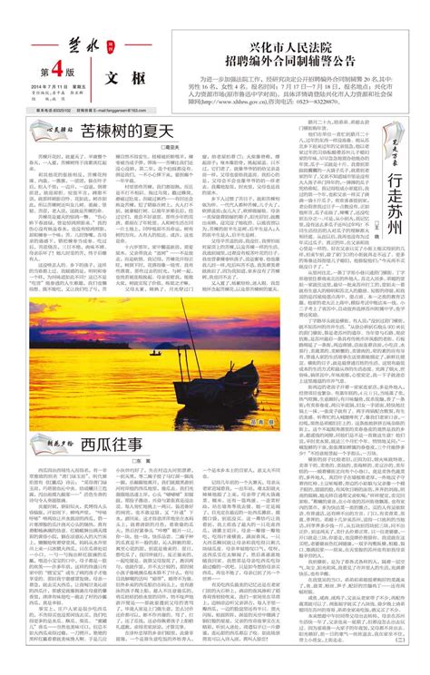 苦楝树的夏天 兴化日报