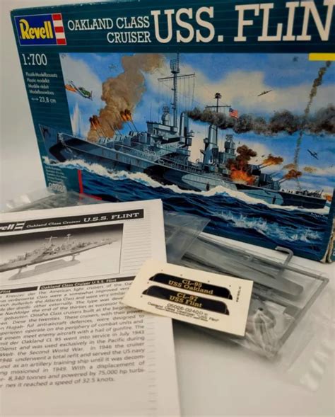 Revell 05026 1700 Uss Flint Oakland Class Cruiser Wwii Neuwertig Ovp