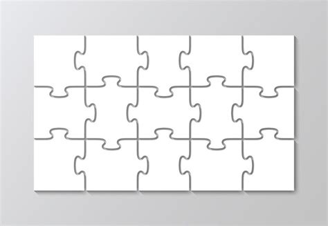 Premium Vector Jigsaw Outline Grid With 15 Details Mosaic Silhouette Premium Vector Jigsaw Outline Grid With 15 Details Mosaic Silhouette