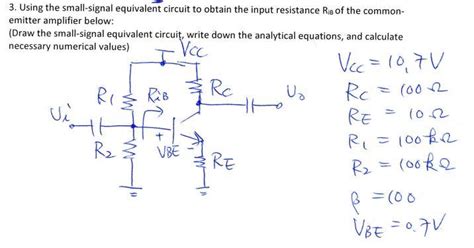 Solved 3 Using The Small Signal Equivalent Circuit To