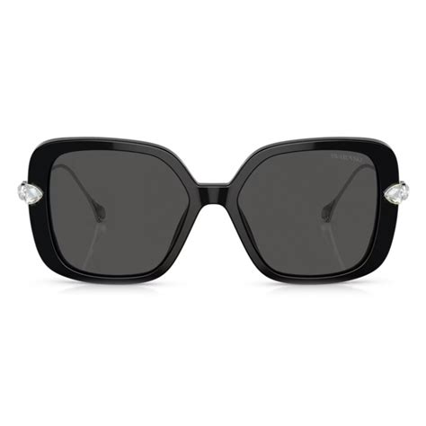 Swarovski Oversized Square Sunglasses Black Sunglasses