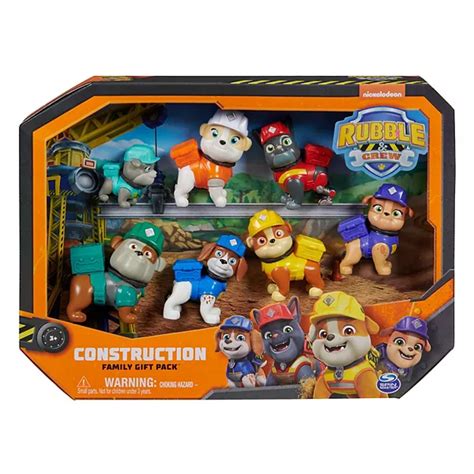Paw Patrol Rubble And Crew 7 Pack Collectible Action Figures