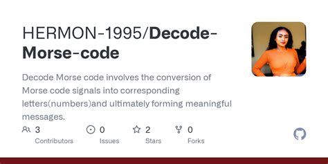 GitHub HERMON Decode Morse Code Decode Morse Code Involves The Conversion Of Morse Code